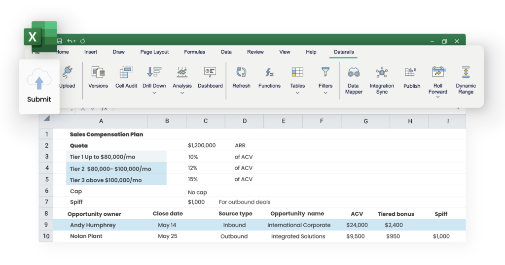 Best Sales Commission Software - Datarails